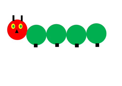 Cut and Stick The Very Hungry Caterpillar shapes | Teaching Resources