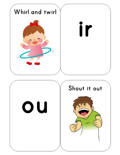 Read Write Inc (RWI) Set 2 flashcards - ay ee igh ow oo ar or air ir ou ...