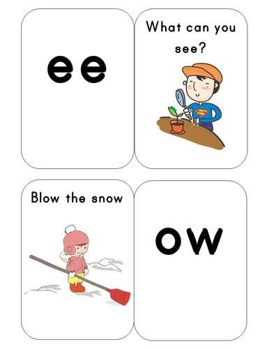 Read Write Inc (RWI) Set 2 flashcards - ay ee igh ow oo ar or air ir ou ...
