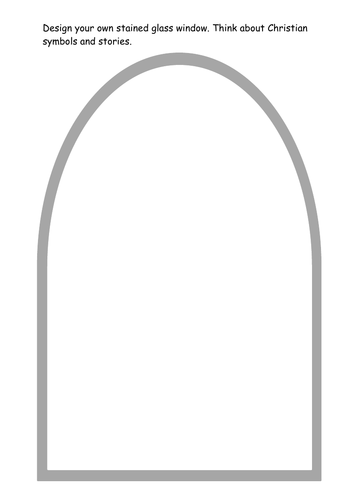 Stained Glass Window Design Sheet Christianity Churches EYFS KS1 RE ...