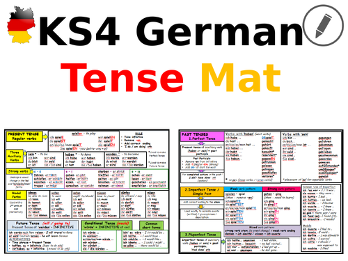 German KS4: Tense Mat | Teaching Resources