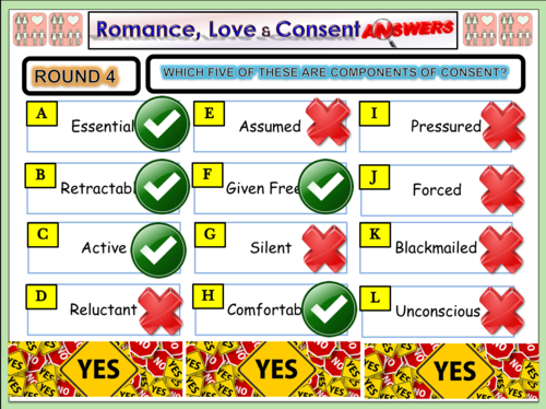 Romance, Love + Consent Quiz | Teaching Resources