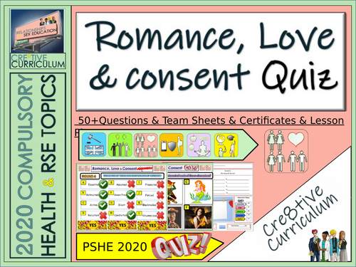 Romance, Love + Consent Quiz | Teaching Resources
