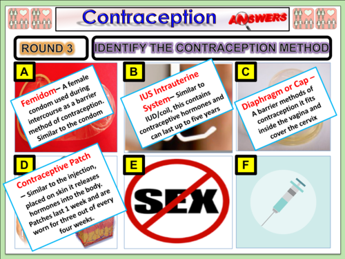 Contraception and Sexual Health Quiz | Teaching Resources