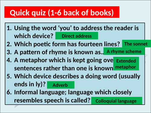 Introduction to power and conflict poetry ('Remains') | Teaching Resources