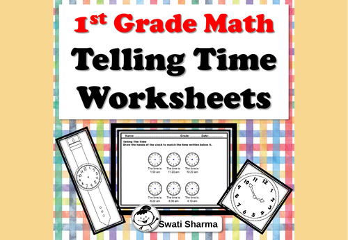 1st Grade Math, Telling Time Worksheets | Teaching Resources