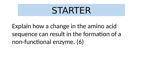 AQA A level biology ENZYMES | Teaching Resources
