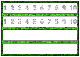 Minecraft Number Tracing by Education-Station | Teaching Resources