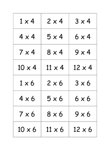 Times tables magnetic fishing games 4x and 6x | Teaching Resources