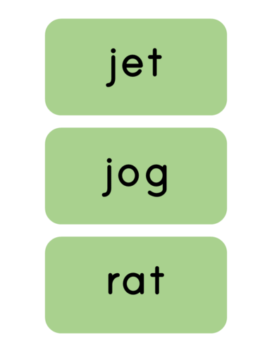 RWI Set 1 Green Word Flashcards for Phonics Mastery: Practice Decoding ...