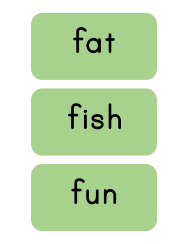 RWI Set 1 Green Word Flashcards for Phonics Mastery: Practice Decoding ...