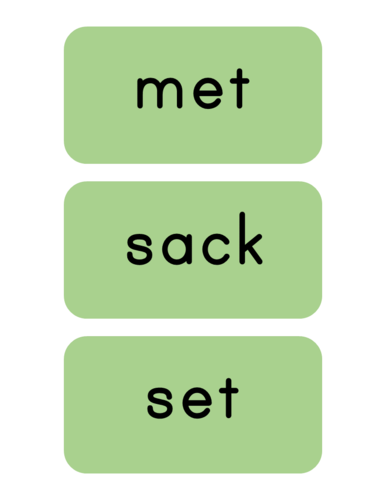 RWI Set 1 Green Word Flashcards for Phonics Mastery: Practice Decoding ...