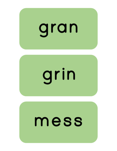 RWI Set 1 Green Word Flashcards for Phonics Mastery: Practice Decoding ...