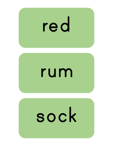 RWI Set 1 Green Word Flashcards for Phonics Mastery: Practice Decoding ...