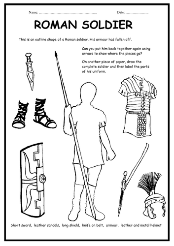 The Romans - Roman Soldier Worksheets | Teaching Resources