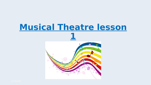 Musical theatre scheme | Teaching Resources