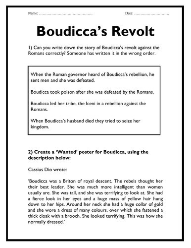 The Romans - Queen Boudicca! | Teaching Resources