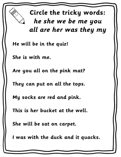 Year 1 / Reception - Phase 3 tricky word activity book | Teaching Resources
