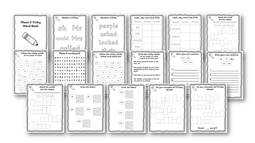 Year 1 / Reception - Phase 5 tricky word activity book | Teaching Resources