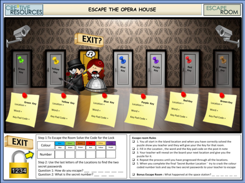 Drama Escape Room | Teaching Resources