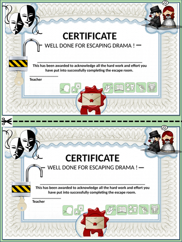 Drama Escape Room | Teaching Resources
