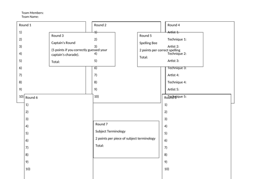 End of term lesson: English Quiz! | Teaching Resources