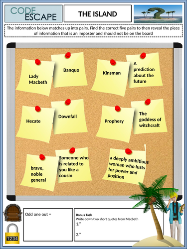 Macbeth Escape Room | Teaching Resources