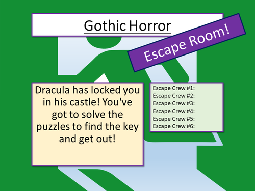Gothic Escape Room | Teaching Resources