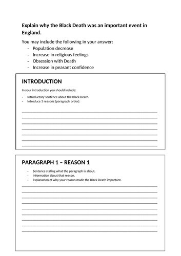 The Black Death - 5 Lesson Key Stage 3 Unit | Teaching Resources
