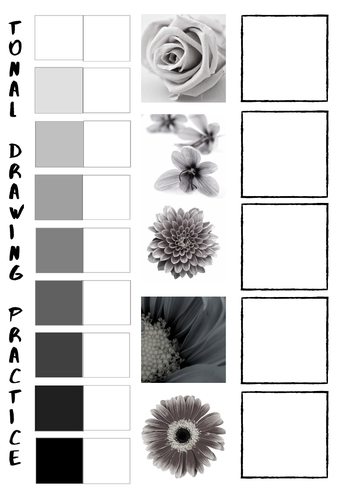 Tonal Drawing Practice worksheets | Teaching Resources