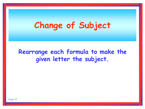 Finding the Subject | Teaching Resources