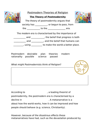 Postmodern Theory of Religion | Teaching Resources