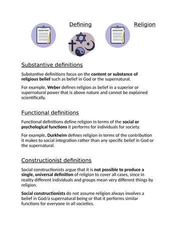 Introduction to Beliefs (AQA A-Level Sociology) | Teaching Resources