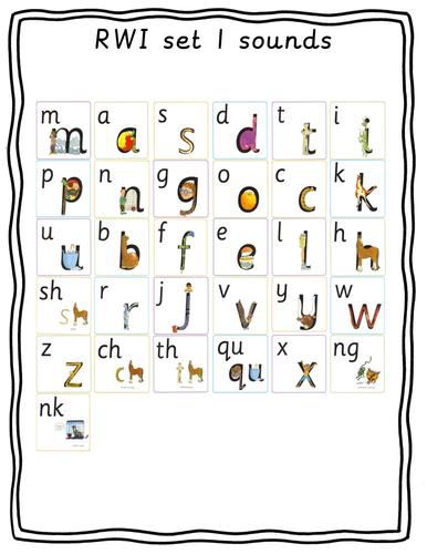 RWI Set 1 Workbook: A Complete Phonics Resource with 111 worksheets & flashcards | Teaching ...