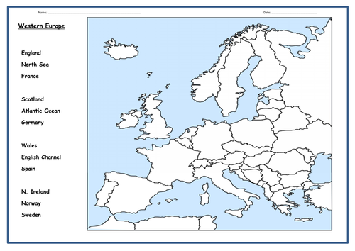UK and Western Europe - Maps | Teaching Resources
