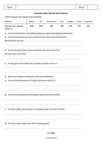 KS4 GCSE Physics AQA P2 Energy Transfer By Heating (Combined Only ...