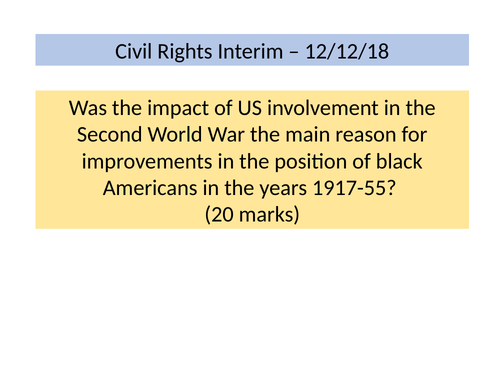In Search of the American Dream - Unit 2 The Quest for Civil Rights ...