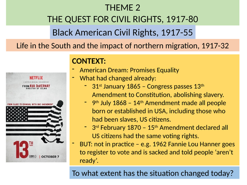 In Search of the American Dream - Unit 2 The Quest for Civil Rights ...