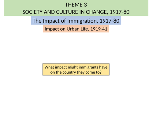 In Search of the American Dream - Unit 3 Society and Culture in Change ...
