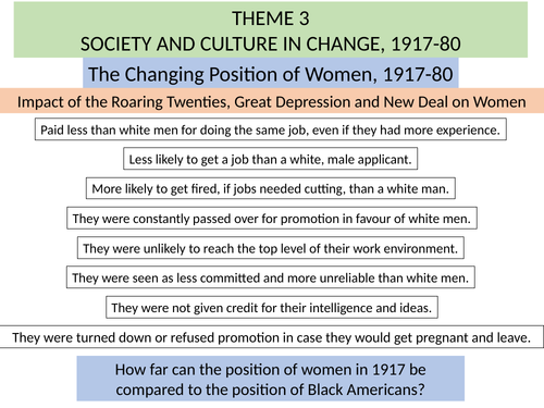 In Search of the American Dream - Unit 3 Society and Culture in Change ...