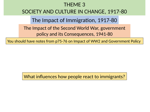 In Search of the American Dream - Unit 3 Society and Culture in Change ...