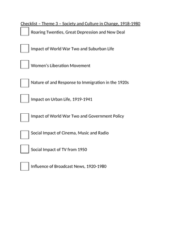 In Search of the American Dream - Unit 3 Society and Culture in Change ...