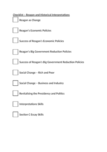 In Search of the American Dream - Unit 5 Reagan - Edexcel A Level ...