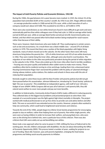 In Search of the American Dream - Anti-Poverty Policies - Edexcel A ...