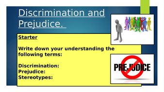 Discrimination and Prejudice PowerPoint | Teaching Resources