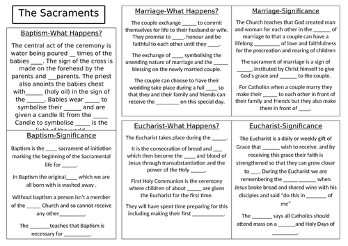 Sacraments of the Catholic Church | Teaching Resources