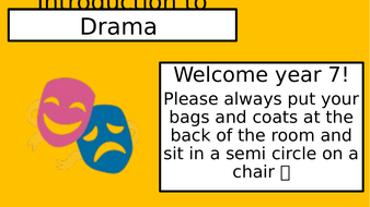 Introduction to Drama - Year 7 - Basic Drama Skills | Teaching Resources