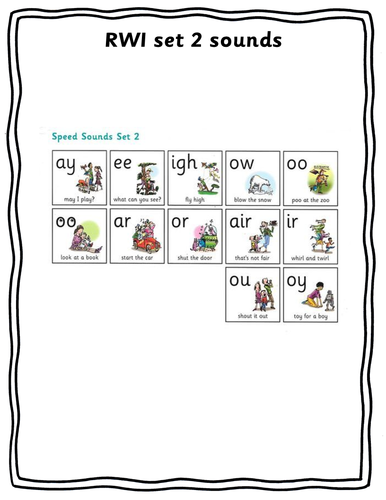 Reception / Year 1 RWI set 2 Phonics Activity Book + Set 2 flashcards ...
