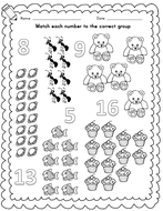Reception / Year 1 Term 1 counting objects to 20 worksheet | Teaching ...