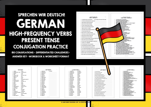 GERMAN PRESENT TENSE WORKSHEETS | Teaching Resources